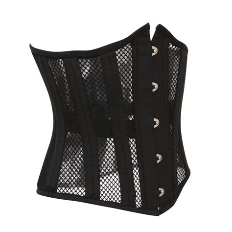 Прозрачный сетчатый корсет под грудь пояс бюстье черная верхняя одежда со стальными