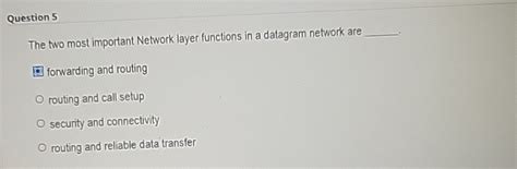 solved question 5the two most important network layer