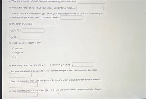 Solved The Graph Of Y G X Is Given Below Answer Each Of Chegg Com