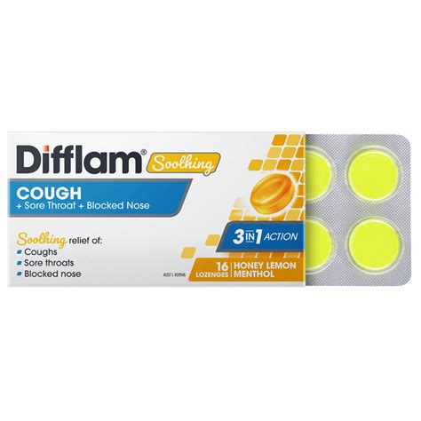 Difflam Soothing Cough Sore Throat Blocked Nose