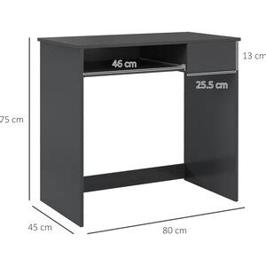 Compact Computer Table With Keyboard Tray