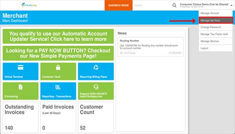 STEP From The Drop Down Menu Navigate To The Manage API Keys Feature