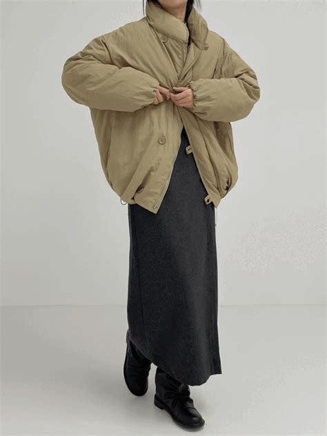 인챈트미 더플 숄 오버핏 패딩 점퍼 2c 위시버킷