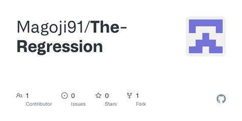 GitHub Magoji91 The Regression