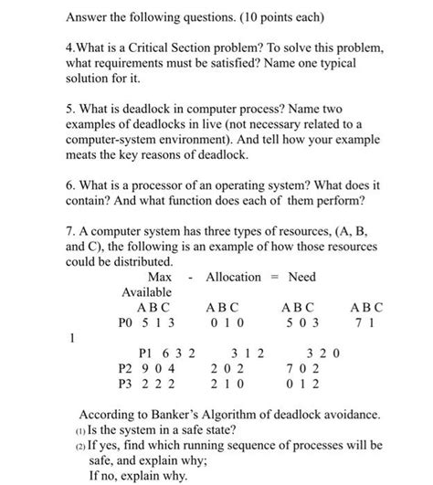 solved answer the following questions 10 points each 4