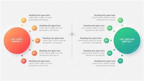 Premium Vector Process Workflow Features Options Comparison Chart Diagram Circles Infographic