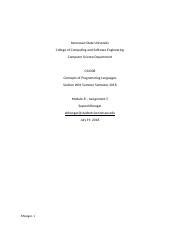 Assignment Docx Kennesaw State University College Of Computing And Software Engineering