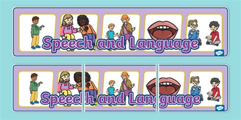 Speech And Language Display Banner Teacher Made Twinkl