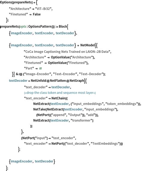 Coca Image Captioning Nets Wolfram Neural Net Repository