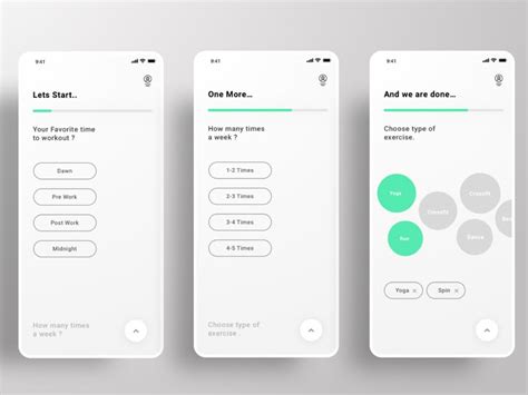 Questionnaire Screen Mobile Ui Patterns Mobile App Design