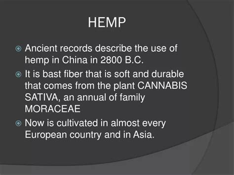 PPT HEMP PowerPoint Presentation Free Download ID