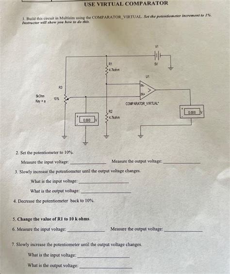 Solved 1 Build This Circuit In Multisim Using The