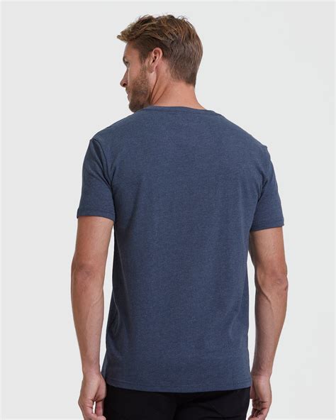 Heather Navy Classic V Neck