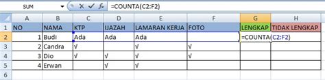 Rumus Excel Menghitung Jumlah Cell Yang Terisi Data Bukan Angka Kusnendar