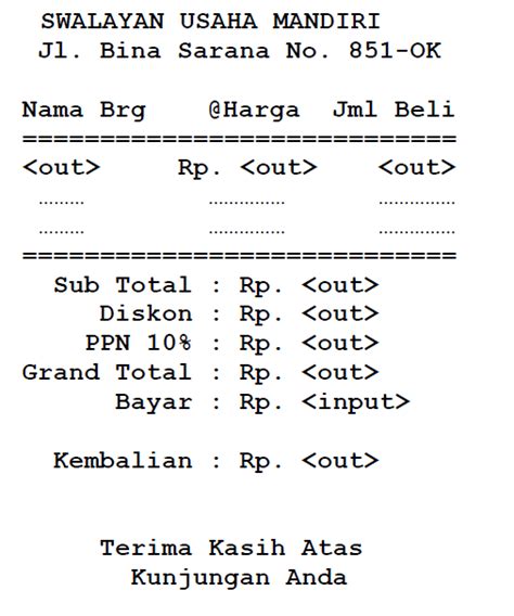 Program Kasir Swalayan Menggunakan Struct Di C Blog Fakhri