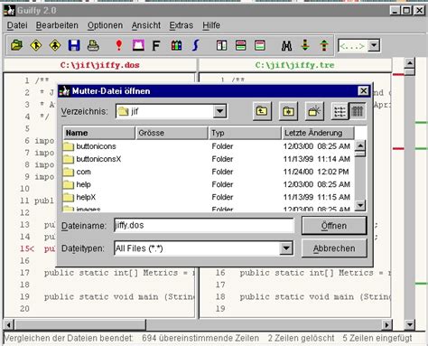 guiffy screen shots diff tool 3 way merge and folder compare