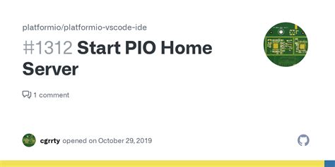 Start Pio Home Server · Issue 1312 · Platformioplatformio Vscode Ide