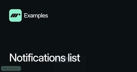 Notifications List Motion Examples