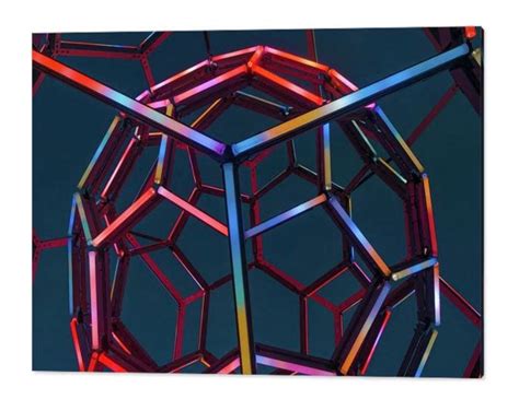 Buckyball Sculpture Art Bentonville Arkansas Print Light Tubes