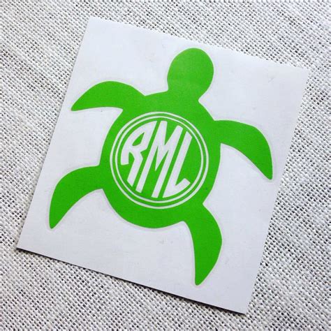 Turtle Monogram Monogram Etsy Turtle