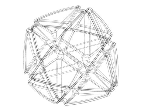 3mf File Wireframe Shape Geometric X Cube 🎨・3d Printing Model To