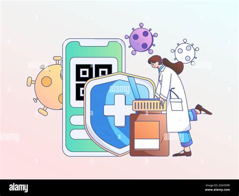 Green Code Doctor Epidemic Prevention And Anti Epidemic Flat Vector