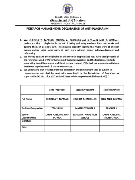 Certificate Of Anti Plagiarism Pdf