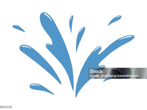 물 튀기와 스프레이 아쿠아 파란 파도 만화 눈물 고립 된 빗방울이나 땀 이슬 모양의 젖은 물방울 개체 그룹에 대한 스톡 벡터 아트 및 기타 이미지 Istock