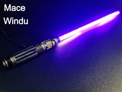 Mace Windu Lightsaber Custom 1 6 Ccfl With Shaft Art15 Custom