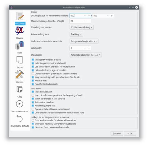 Wxmaxima Screenshots