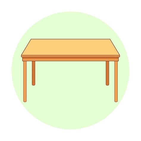 Premium Vector A Table Vector Illustration