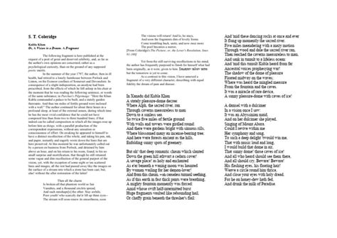 Kubla Khan Pdf