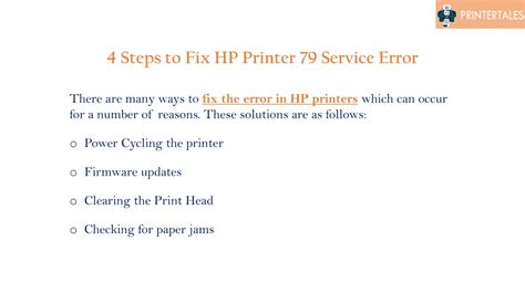 PPT How To Fix The 79 Service Error In HP Printer In 4 Steps PowerPoint Presentation ID