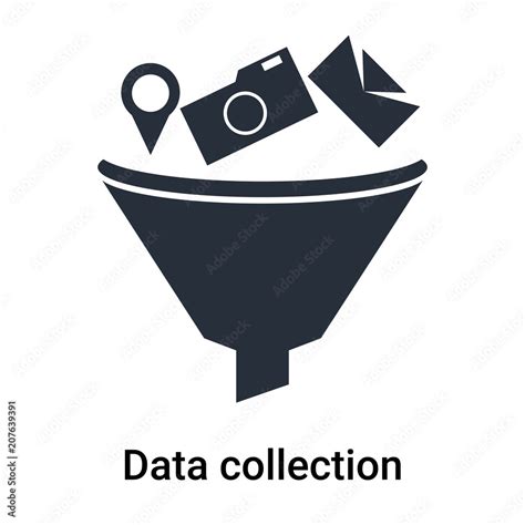 Data Collection Icon Vector Sign And Symbol Isolated On White