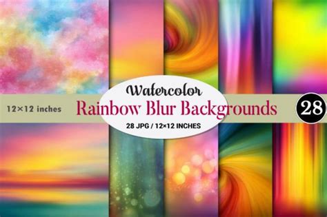Rainbow Blur Backgrounds Graphic By Citragraphics · Creative Fabrica