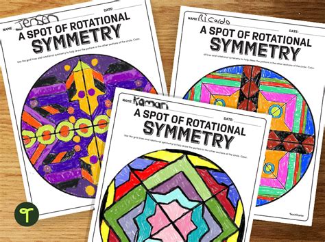 Exploring Rotational Symmetry Worksheets Drawing Prompts Teach Starter