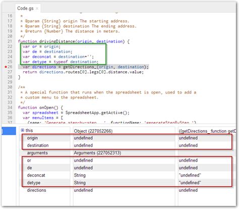 Debugging A Custom Function In Google Apps Script Stack Overflow