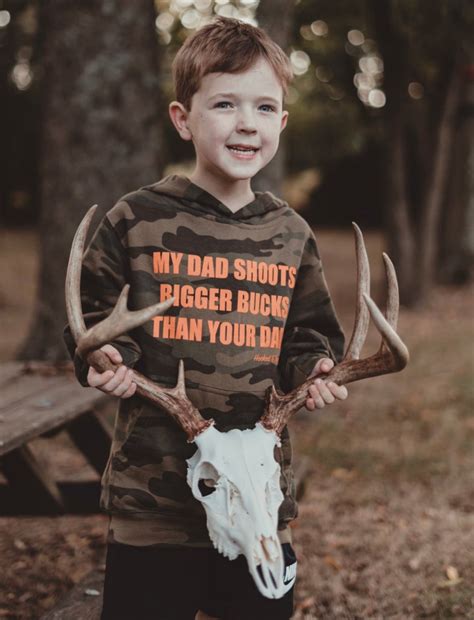 Youth My Dad Shoots Bigger Bucks Than Your Dad Hoodie Hooked