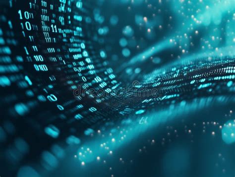 Abstract Blue Technology Background With Binary Code Ai Stock Illustration Illustration Of