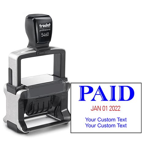 Paid Custom Text And Date Rubber Stamp Simply Stamps