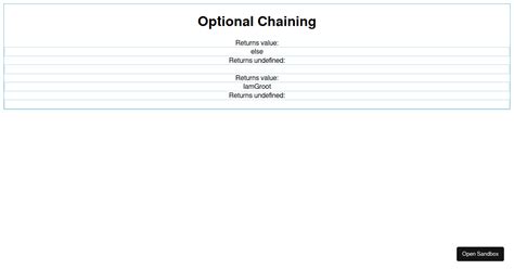 Optional Chaining Codesandbox