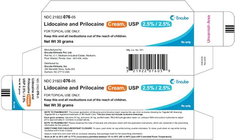 Lidocaine And Prilocaine Lidocaine And Prilocaine Encube Ethicals Inc Fda