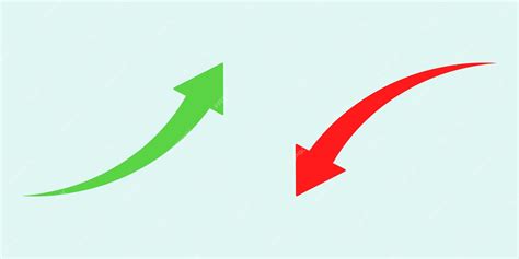 Premium Vector Financial Arrows Up And Down Green And Red Arrow