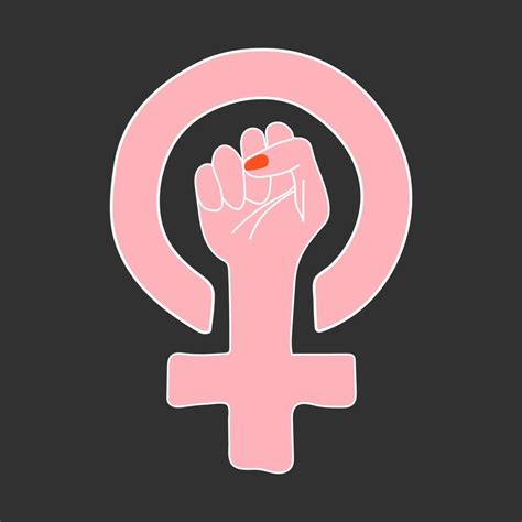 Vector Del Símbolo Del Feminismo Girl Power Género Femenino Boceto