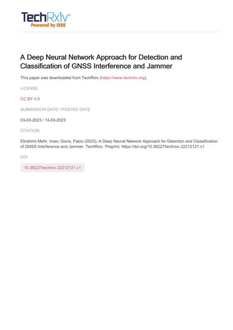 Pdf A Deep Neural Network Approach For Detection And Classification