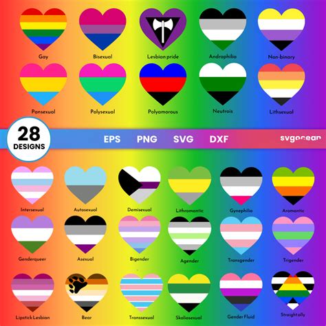 Queer Flags Svg Bundle Vector For Instant Download Svg Ocean — Svgocean