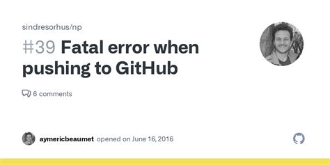 Fatal Error When Pushing To Github · Issue 39 · Sindresorhusnp · Github