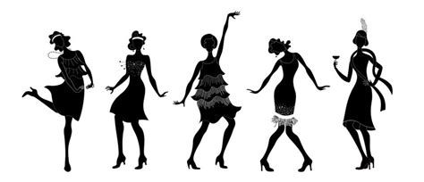 Flapper Silhouette Dancing