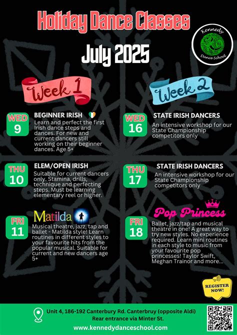 Our July School Holiday Classes Are Kennedy Dance School Facebook
