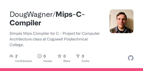 Github Dougwagnermips C Compiler Simple Mips Compiler For C